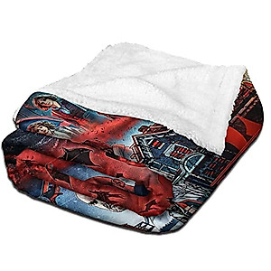 Soft Throw Blanket Poster Cover Demo Bats Tentacles Cozy Fuzz Fleece Flannel Air Conditioning Quilt Bed