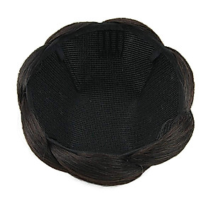 USIX Braided Hair Bun Hair Piece Updo Braided Bun Braided Chignon Hairpiece with Built-in Combs for Women Girls Party Wedding Dancing Hairdos Costume Hair Accessory (2/33)