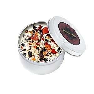 Dragons Blood Candle by New Moon Beginnings - Protection & Grounding - Herb, Flower, & Crystal Candles - Aromatherapy Soy Candle - 8oz Tin