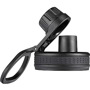 Spout Lid Compatible with Hydro Flask Wide Mouth Water Bottle 12 16 18 20 32 40 oz, Top Replacement Lid with Twist Cap (Black)