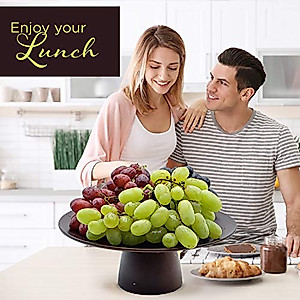 Premium Quality Natural Cake Stand, Cake Stand On Pedestal, Natural Cake Decorating Stand - 100% Natural Ideal for Use at Parties, Weddings, Restaurants (Acacia 10")