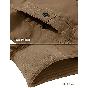 EKLENTSON Mens Winter Jackets Motorcycle Jacket Flying Jacket Winter Coat Men Windbreaker Thick Fleece Lined Jacket Men