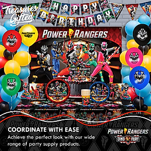 Treasures Gifted 24ct Power Rangers Cupcake Toppers & Wrappers - Officially Licensed Power Rangers Birthday Party Supplies - Power Rangers Cake Decorations - Power Rangers Cake Toppers