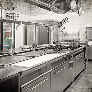 Thirteen Chefs Prep Table Cutting Board Replacement - White Plastic 48 x 11.75 x 0.5 Inch Compatible with True, Delfield, and Randell Models - Commercial Grade Poly for Restaurant Kitchen