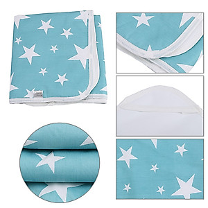 Ultra-Soft Large Washable Baby Changing Pad Mats Baby Cotton Urine Mat Diaper Nappy Bedding Changing Cover Pad Disposable Sanitary Baby Infant Toddler Diaper Liners Covers(Dream Stars)