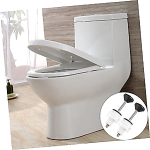 Angoily 2pcs Water Tank Fixing Screw Heavy Duty Toilet Bolts Toilet Screws Toilet Seats Bolts Replacement Stainless Steel Hinges Toilet Seats Screws Replacement Metal Toilet Lid