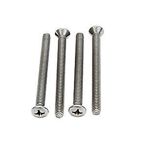 Bolt Dropper 1/4''-20 X 3-1/2'' Stainless Steel Head Machine Screw - Phillips Oval Wood Screws - Corrosion Resistant, Heavy Duty Furniture Screw - Great for Both Indoor and Outdoor Use (25 pc)