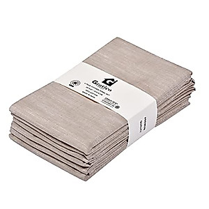 [20"x30", 6 Pack] Premium Kitchen Towels and Dishcloths Sets, Cotton Dish Towels for Kitchen, Beige/White Dish Cloths for Washing Dishes, Hand Towels for Kitchen, Tea Towels & Bar Mops for Kitchen