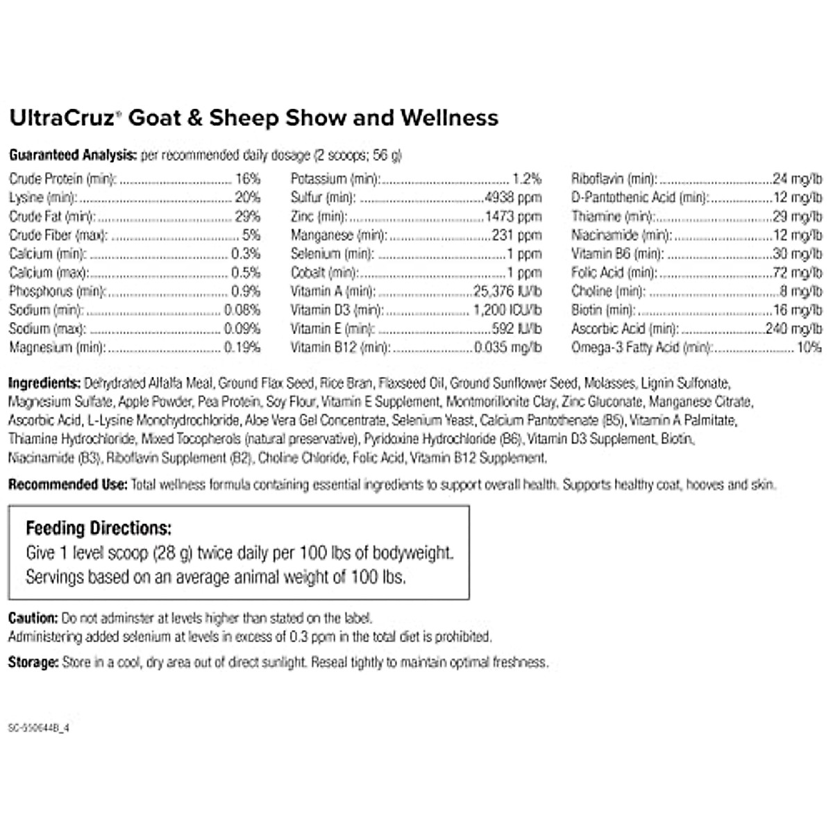 UltraCruz Goat & Sheep Show and Wellness, 10 lb