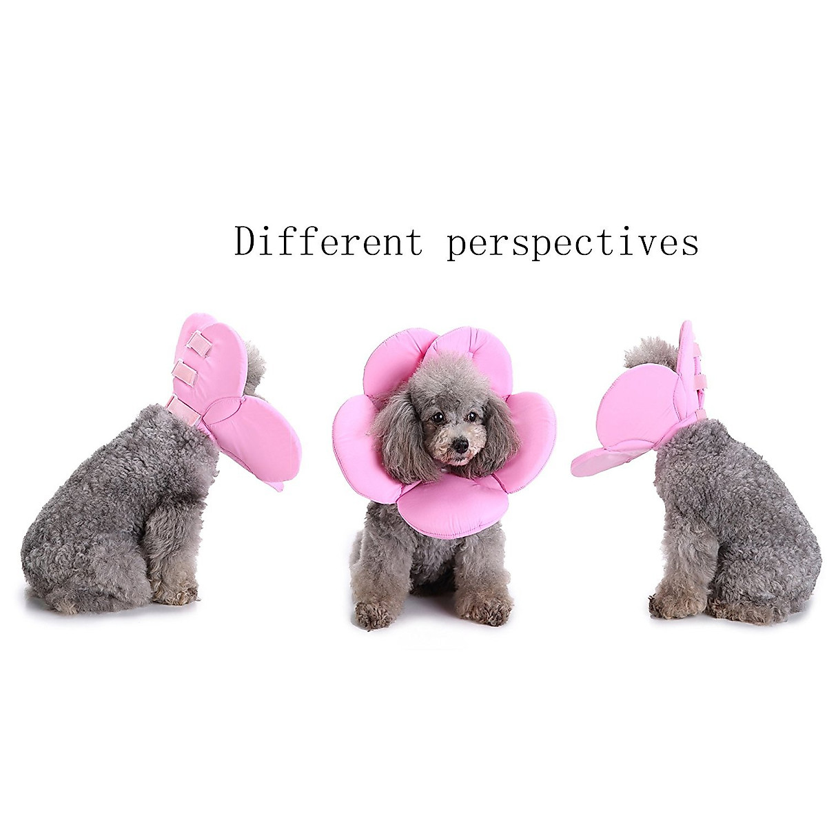 S-Lifeeing Dogs Cats Medical Grooming Pet E-Collar Recovery Remedy Protective Dog Lick Caught Soft Sponge Adjustable Postoperative Kit for Small and Medium Dog