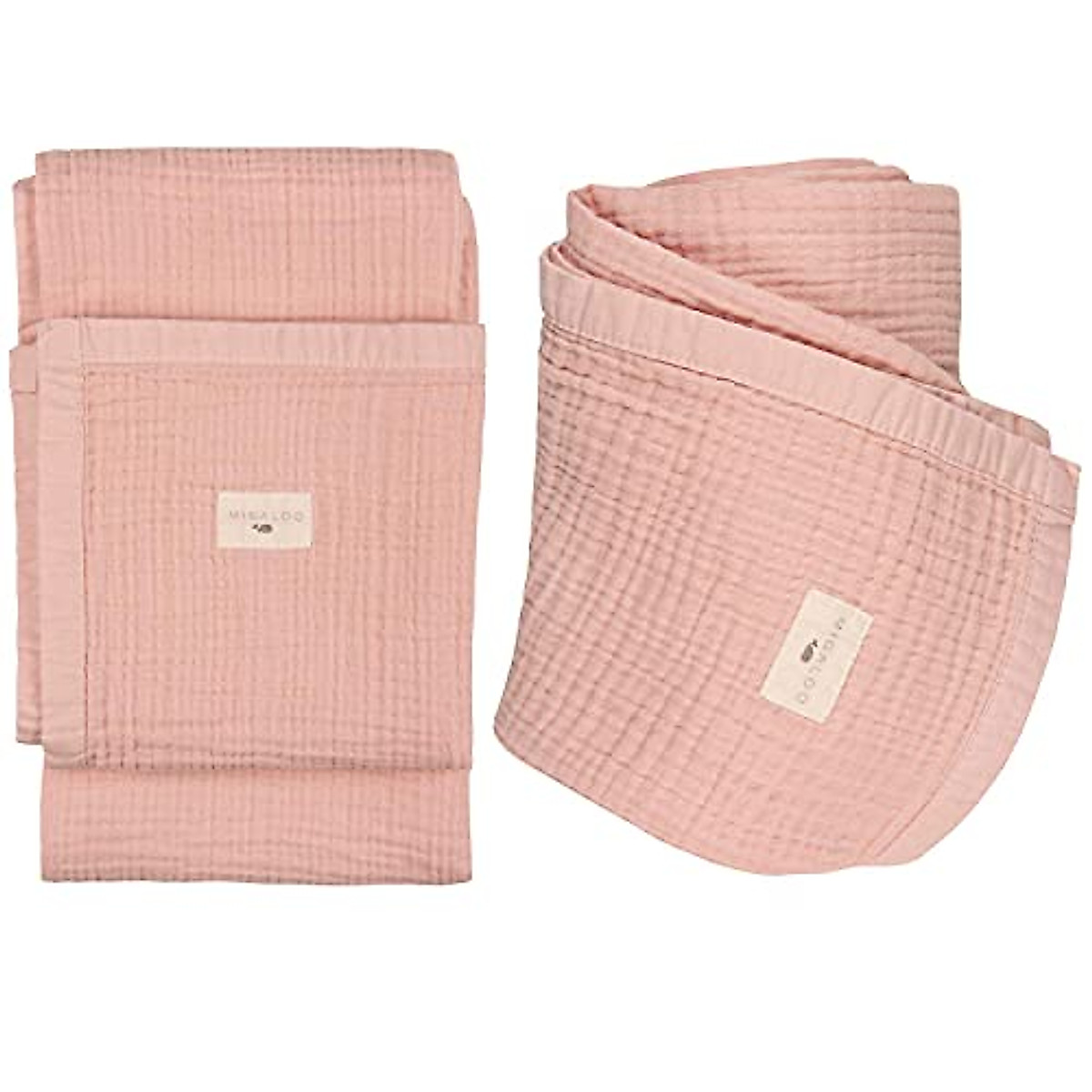 Migaloo Muslin Blankets, Baby Toddler Quilt, 4 Layers, 100 Cotton Stroller Blanket, Hypoallergenic,Super-Soft,Breathable and Lightweight Swaddle,Nursery & Crib Blanket, Large (47 X 35 h)