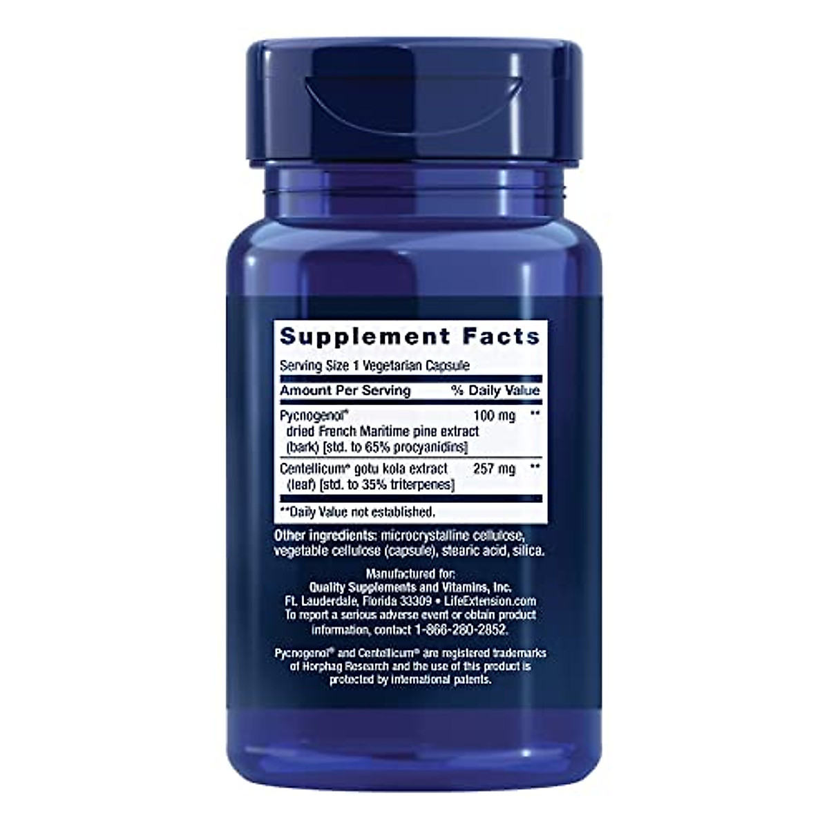 Life Extension Arterial Protect - Gotu Kola and Pycnogenol French Maritime Pine Bark Extracts - Non-GMO, Gluten-Free - 30 Vegetarian Capsules