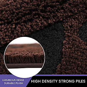 Oiilores Door Mat Indoor 24" x 36", Washable Runner Rug Super Absorbent, Low-Profile Entryway Rug with Non-Slip Backing, Washable Dirty Trapper Inside Entrance Doormat for Shoes, Brown