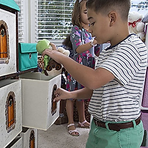 OneSpace 1 Recycled Paper Fantasy Fort Kids Storage Unit, Green and Brown