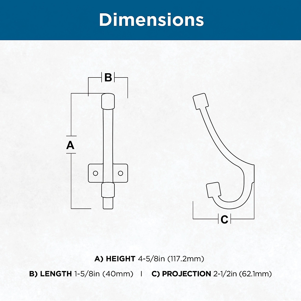 Franklin Brass Modern Angled Pilltop (5-Pack) Coat and Hat Wall Hooks Double Hooks for Hanging Satin Gold Wall Mount Hanger Backpack, Purse, Bag, Towel Organization Decorative Wall Hooks B48023K-SG-C