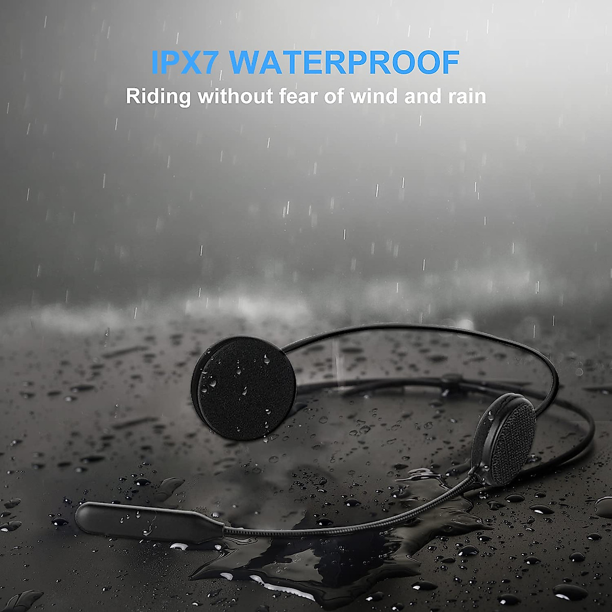 ELIKIDSTO Motorcycle Helmet Bluetooth Headset with HIFI Stereo Sound,Large Battery,Bluetooth Helmet Speakers with Calls Answer Automatically,Voice Assistant,IPX7 Waterproof,Easy to Install