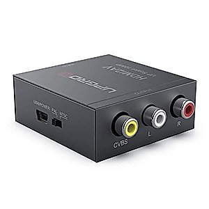 UPGROW HDMI to RCA, 1080p HDMI to AV RCA CVBs Composite Video Audio Converter Adapter Supports PAL/NTSC for TV Stick, Roku, Chromecast, Apple TV, PC, Laptop, Xbox, HDTV, DVD-Black (UPGROWHRCA01)