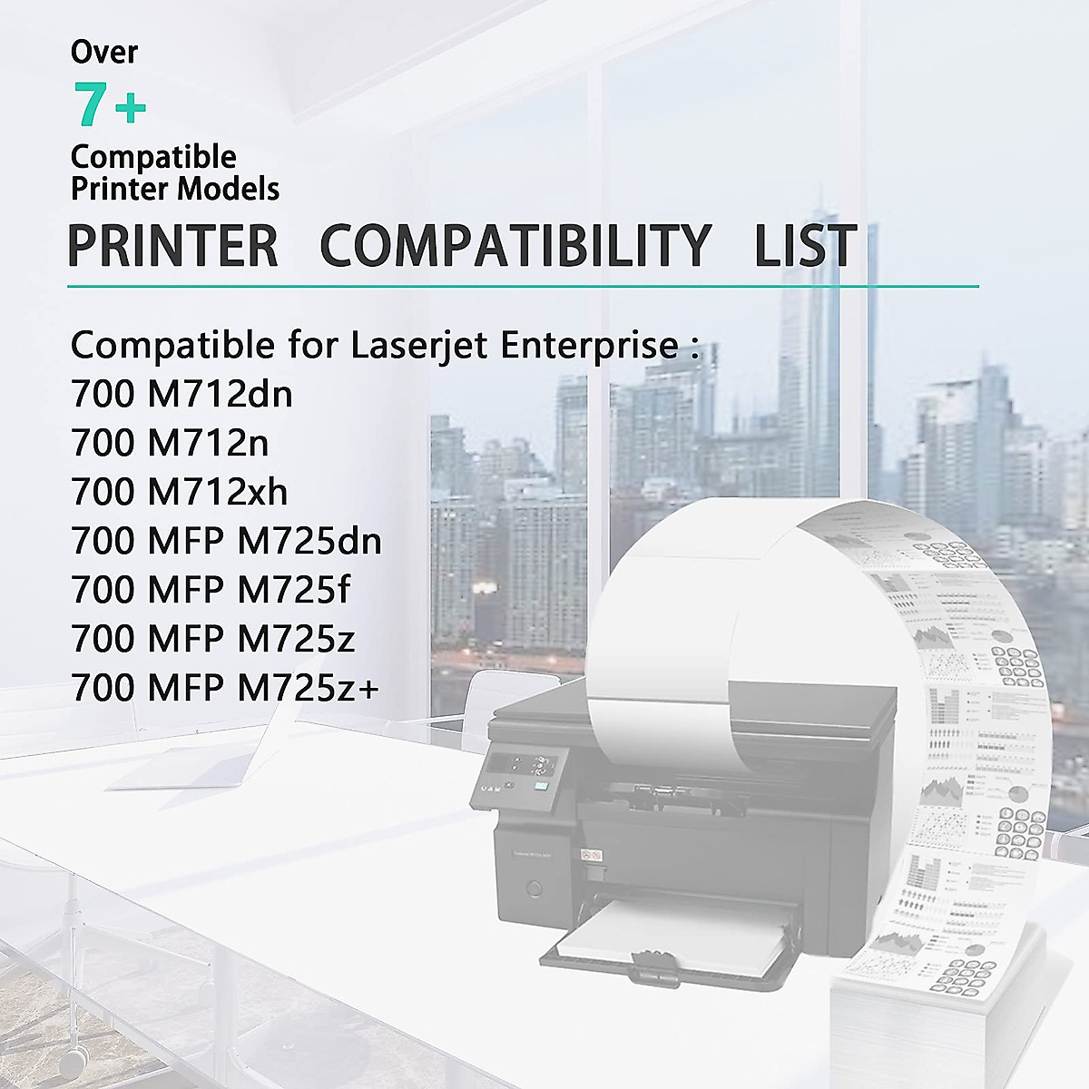 NineLeaf High Yield Compatible for HP 14A CF214A Toner Cartridge use in Laser Jet Enterprise 700 M712 M725 Printer (2 Pack Black)