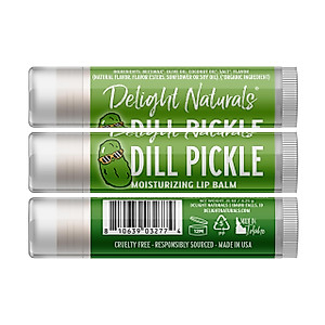 Delight Naturals Dill Pickle Lip Balm - Single Tube