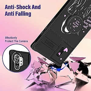 oqpa for Samsung Galaxy Note 10 Plus Phone Case Cute Cartoon Case for Galaxy Note 10 Plus for Women Girly Kawaii Funny Cover with Camera Cover+Ring Holder for Note 10+ Plus, Heart Skull