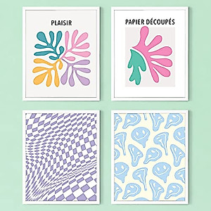 Cloncep Design Preppy Room Decor Danish Pastel Collage Kit, 8 PCS Aesthetic Posters (8x10 Unframed), Cute Room Decor Danish Pastel Room Decor for Teen Girls Trendy Stuff