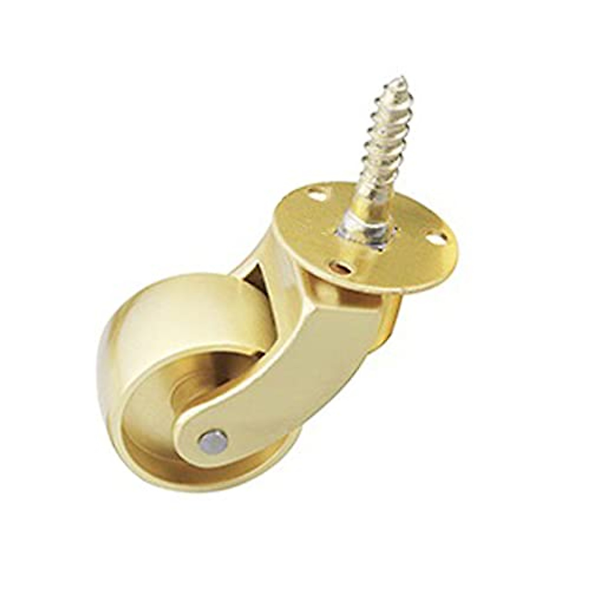 Caster Furniture，Rubbered Trolley Wheels， 4 Pcs Solid Brass Universal Castors 360°Swivel Furniture Casters Wheels for Furniture,Flower Stands,Small Bed,Chair,Cabinet,Antique Vintage,Screw Style Fittin