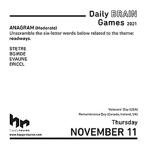 Daily Brain Games 2021 Day-to-Day Calendar