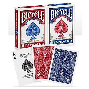 Bicycle Playing Cards - Poker Size - 2 Pack, RED & BLUE
