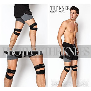 Mcolics Patella Tendon Support Knee Strap for Knee Pain Relief, Adjustable Neoprene Knee Brace for Hiking, Running, Arthritis, ACL, Meniscus Tear, Jumper, Volleyball & Squats, 1 Piece (Black)