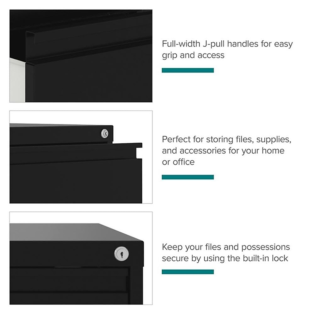 Hirsh 30 inch Wide 2 Drawer Lateral 101 File Cabinet in Black, Fully Assembled