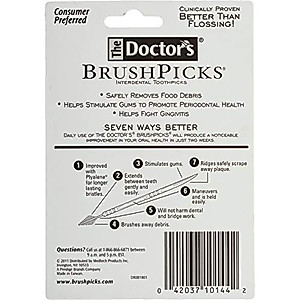 The Doctor's BrushPicks Interdental Toothpicks, 275 Count (Pack of 4)