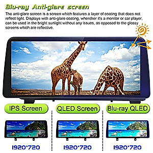 12.3 inch Car GPS Navigator Auto Stereo Blu-ray Touch Screen for BMW X5 X6 E70 E71 with iDrive System Retained CarPlay (Android 12 CIC System, Octa Core 6GB RAM 128GB ROM)