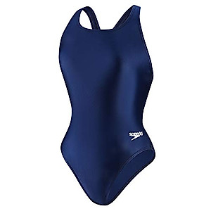 Speedo girls Swimsuit One Piece Prolt Super Pro Solid Youth swim caps, Speedo Navy, 12 US