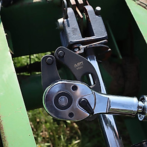 ABN Adjustable Gland Nut Wrench – 3/4in Drive Small Universal Hydraulic Cylinder Spanner Wrench, 2 to 6in Capacity