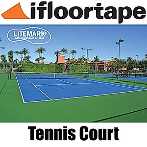 ifloortape White Permanent Reflective Outdoor Basketball/Pickleball Court Marking Tape for Asphalt, Pavement, and Concrete (2 Inches x 150 Feet per Roll)