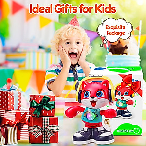 LUDILO Baby Toys 12-18 Months Interactive Dancing Cat Toddler Toys for 1 Year Old Boy Gifts Infant Baby Musical Toys for Toddlers 1-3 Early Educational Toy Birthday Gifts for 1 2 3 Year Old Boys Girls