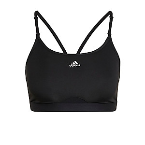 adidas Women's Training Light Support Good Level Bra Padded, Black, Medium DD
