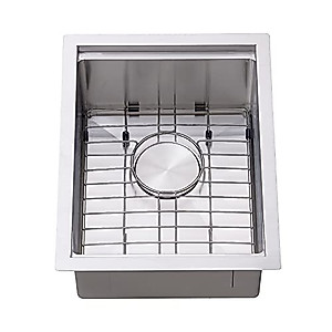 18 Inch Stainless Steel Bar Sink Undemount-VAPSINT 18x14 inch Workstation Ledge Single Bowl Small Kitchen Sink,Wet Bar Prep RV Sink Basin with Accessories