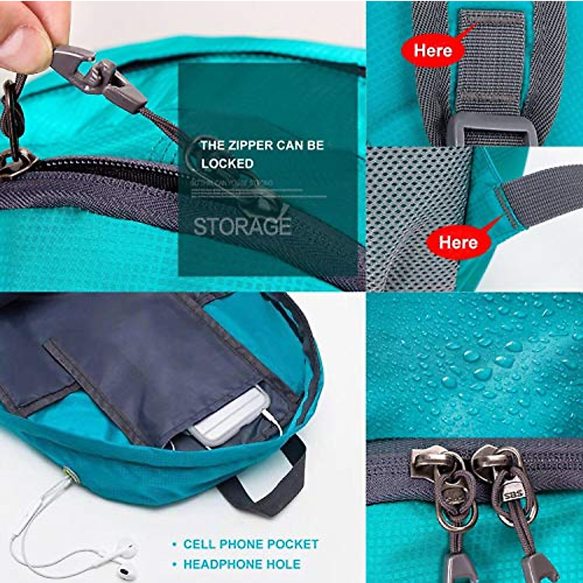 IdealTech Lightweight Packable Backpack (Orange)