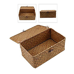 Vosarea Seagrass Basket,Willow Woven Picnic Basket Cheap Easter Candy Basket Storage Wine Basket 7.5 x 5 x 3 inches