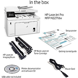 HP Laserjet Pro MFP M22 7fdw Monochrome Wireless All-in-One Laser Printer, Copy & Scan & Fax, 2.7" Color Touchscreen Display, 30 ppm, 1200x1200 dpi, Duplex & Mobile Printing, Durlyfish