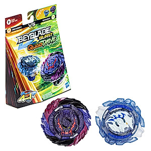 Hasbro Beyblade Burst QuadDrive Roar Balkesh B7 and Stone Balderov B7 Spinning Top Dual Pack - 2 Battling Game Top Toy for Kids Ages 8 and Up