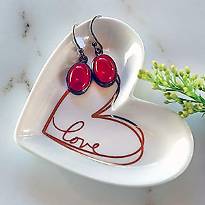 Kate Aspen Shaped Ceramic with Gold Foil Trinket Dish, Love Heart Small,