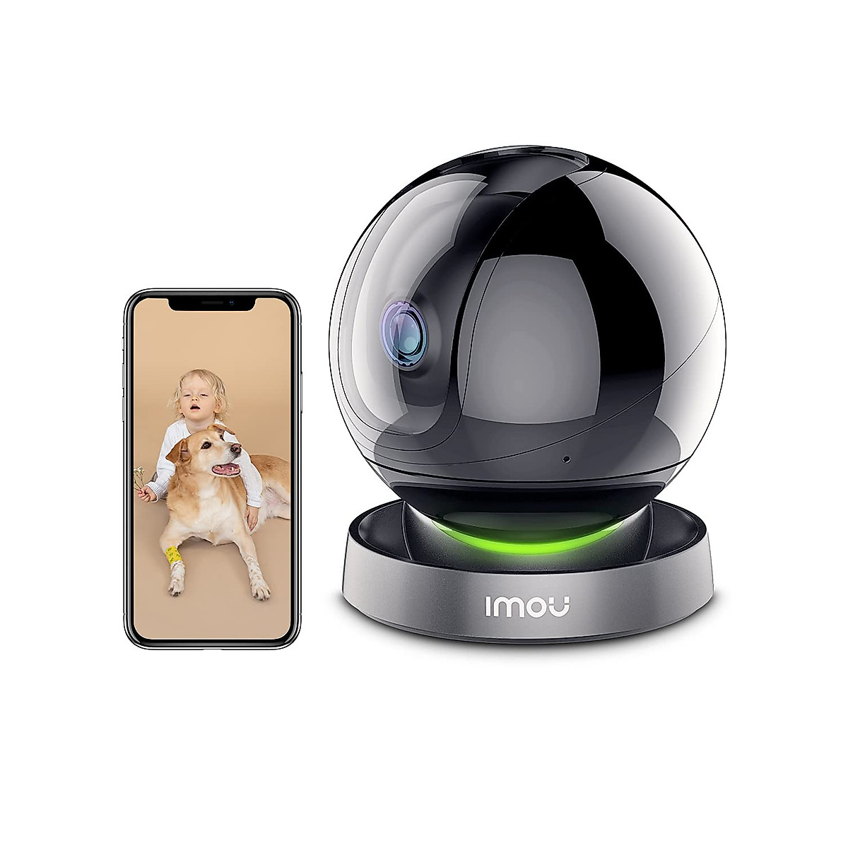Home Security Camera 4MP Indoor Camera Pan/Tilt, Plug-in WiFi Camera (2.4G ONLY) Baby Monitor Dog Camera with Spotlight & Siren, Night Vision, 2-Way Audio, Human & Sound Detection, Motion Tracking