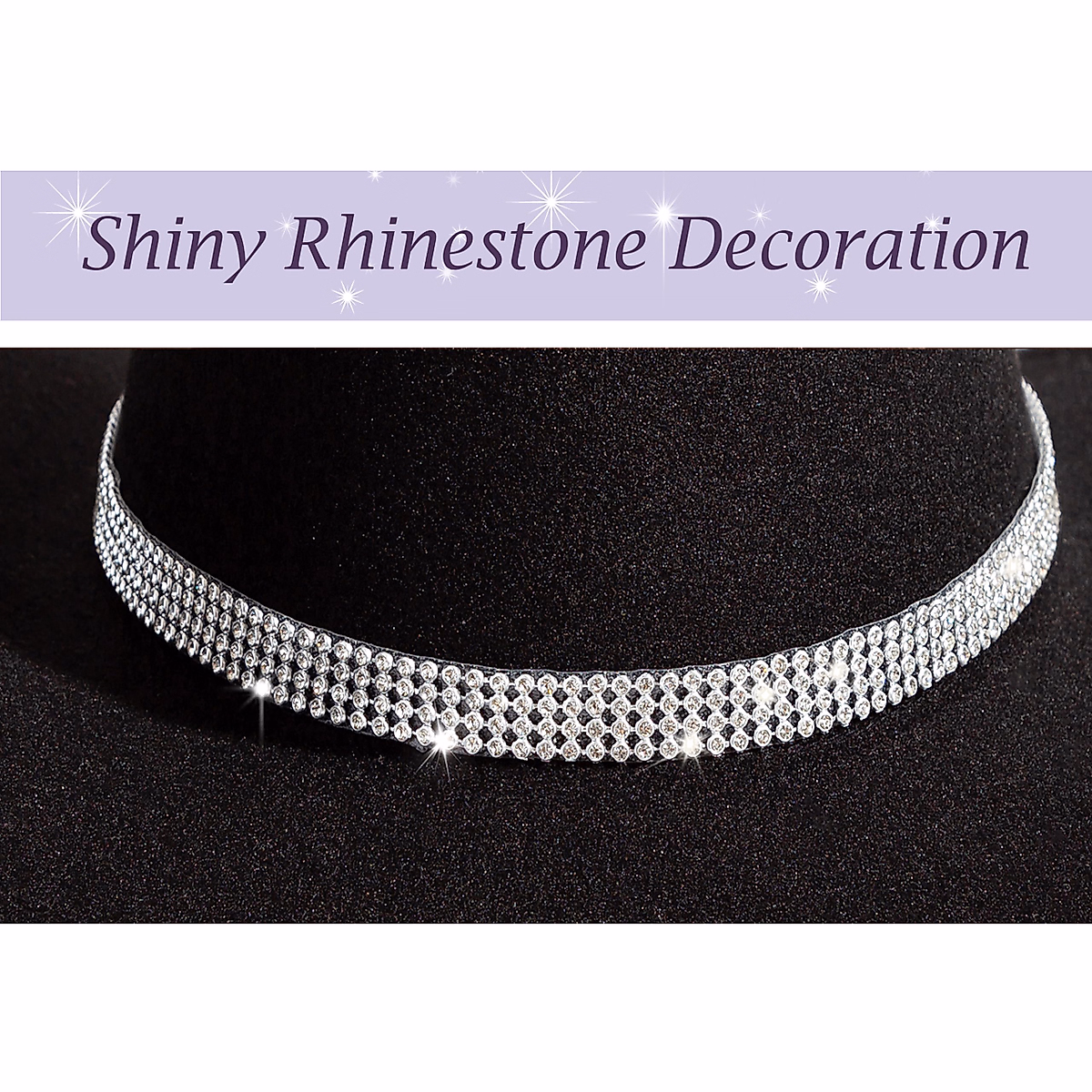 HUDANHUWEI Shiny Rhinestone Cowgirl Hat Bling Wide Brim Cowboy Hat Party Classic Black