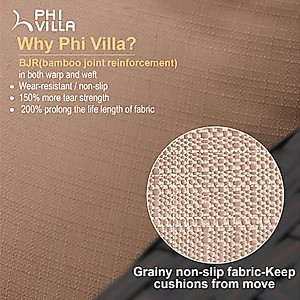 PHI VILLA Outdoor Patio Wood-Like 37" Square Dining Table and Arm Swivel Chairs Furniture Set of 5