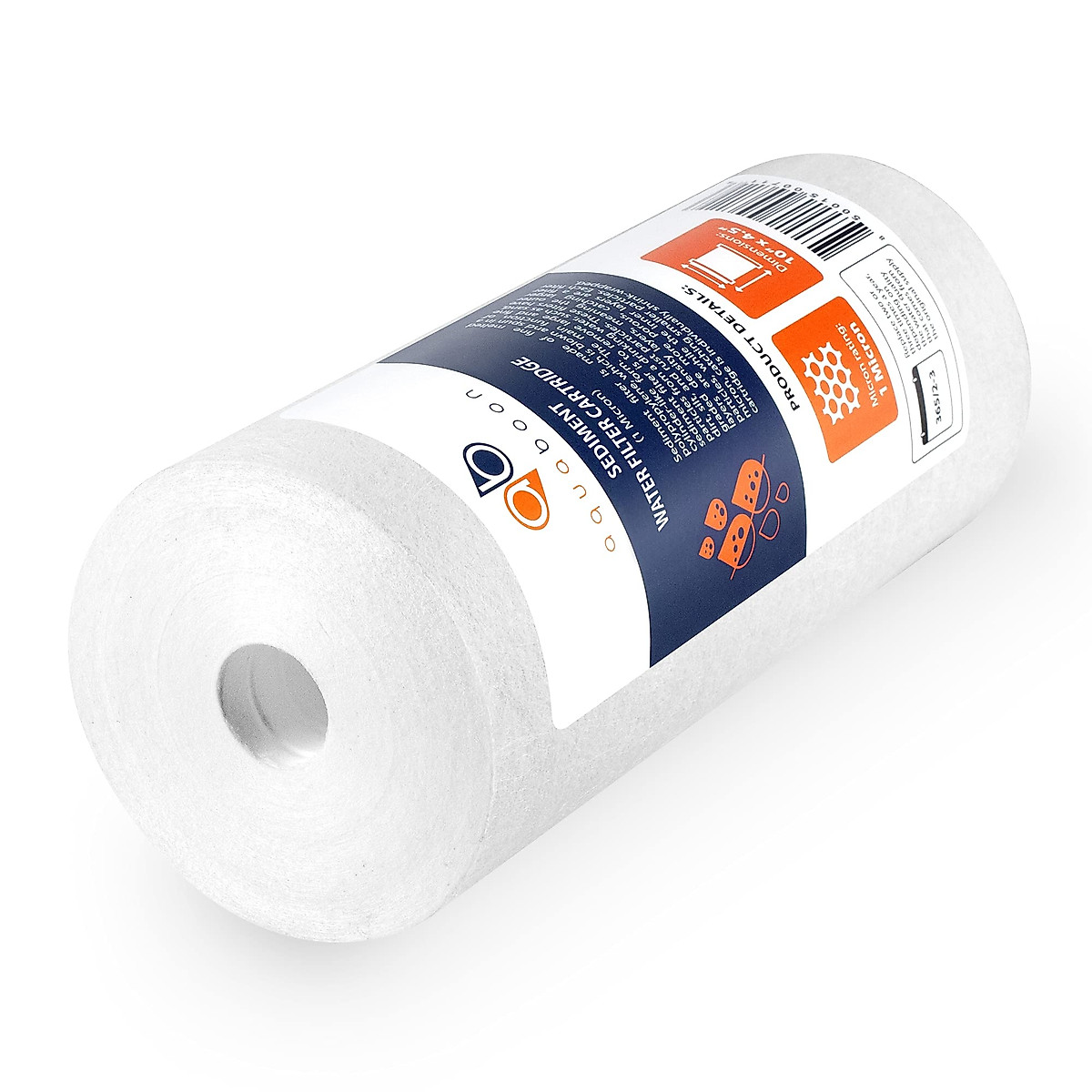 Aquaboon 2-Pack of 1 Micron 10" Sediment Water Filter Replacement Cartridge & Aquaboon 2-Pack Coconut Shell Water Filter Cartridge | Universal Whole House 1 Micron 10 inch Cartridges