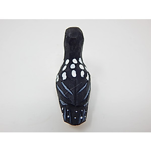 Selsela Common Loon Wooden Figurine Small Animal Garden Statue Carving Decoration Small Animals