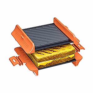 Microwave Sandwich Maker | Panini Press Sandwich Maker | Microwave Grill Tray Crisper | Grill Fast and Dishwasher Safe