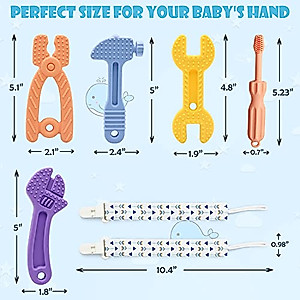 Baby Boy Toys - Baby Molar Teether Teething Toys 0-6 Months 6-12 - Soothe Babies Sore Gums Chew Toys - BPA Free Silicone - 7 Pack